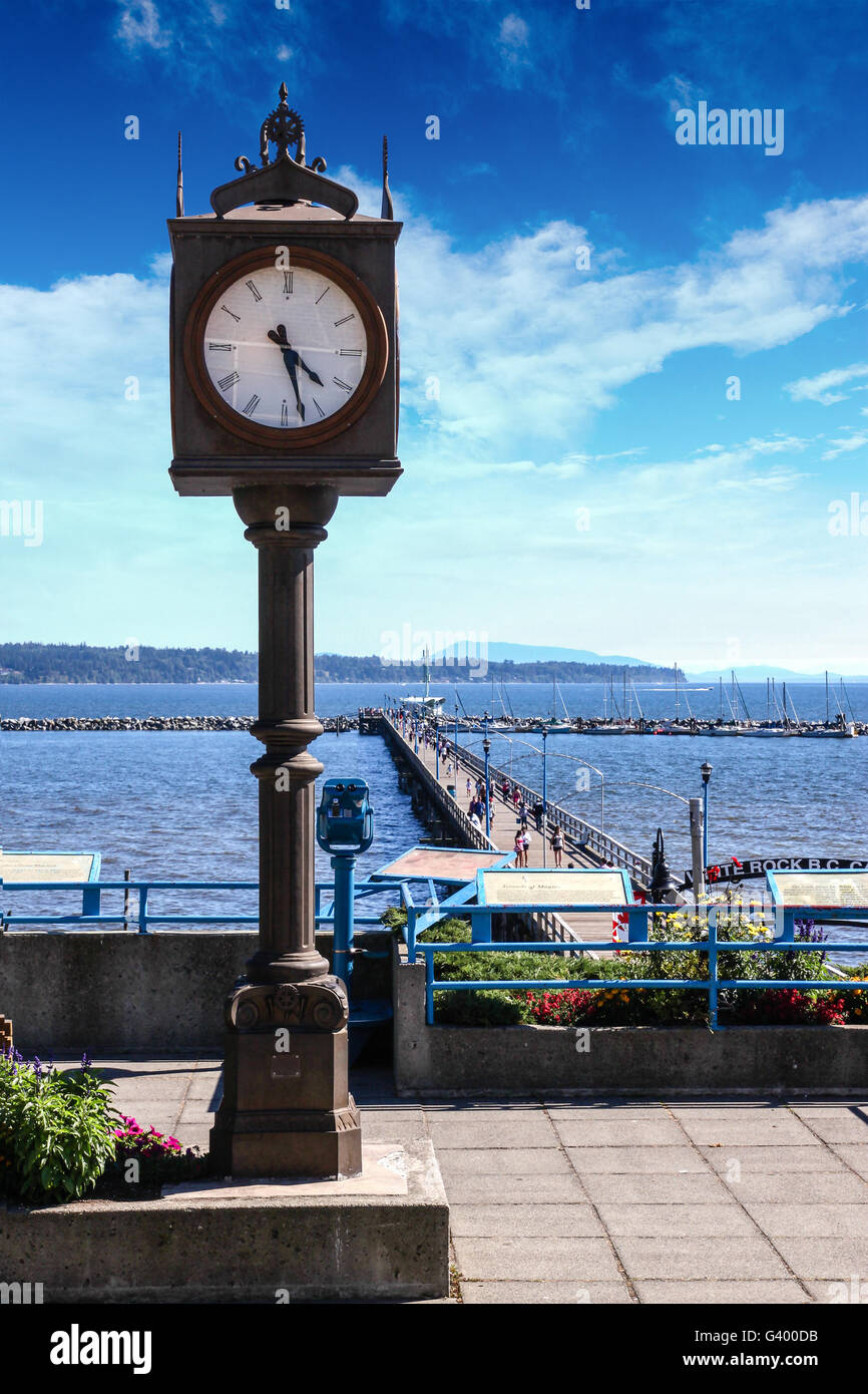 Whiterock, Canada- July 23, 2010: The Centennial Clock in White Rock ...