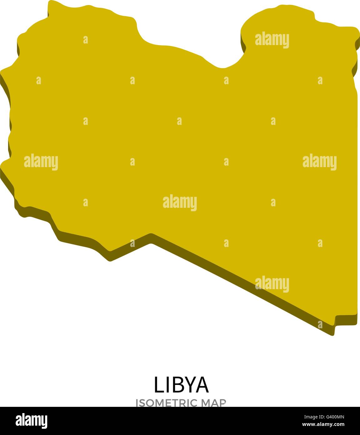 Isometric map of Libya detailed vector illustration Stock Vector Image ...