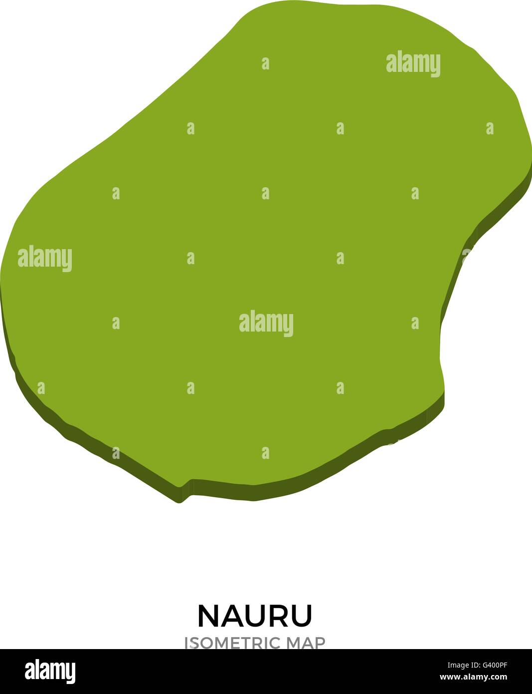 Isometric map of Nauru detailed vector illustration Stock Vector Image ...