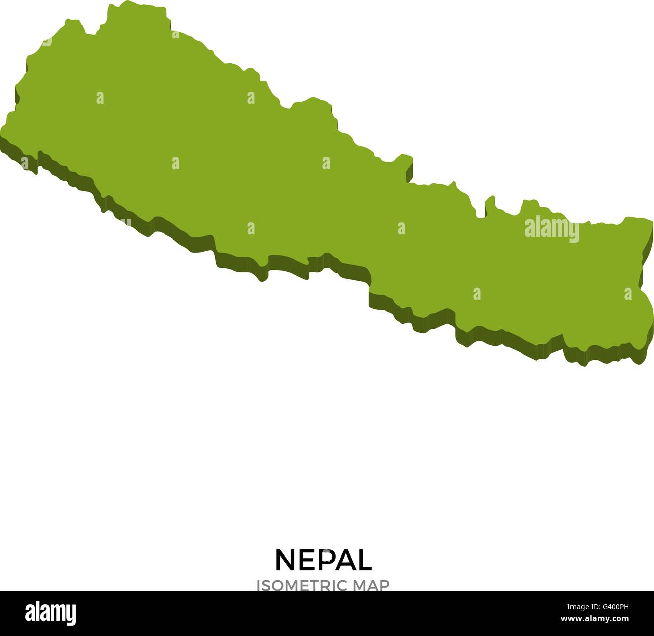 Nepal political map capital kathmandu hi-res stock photography and ...
