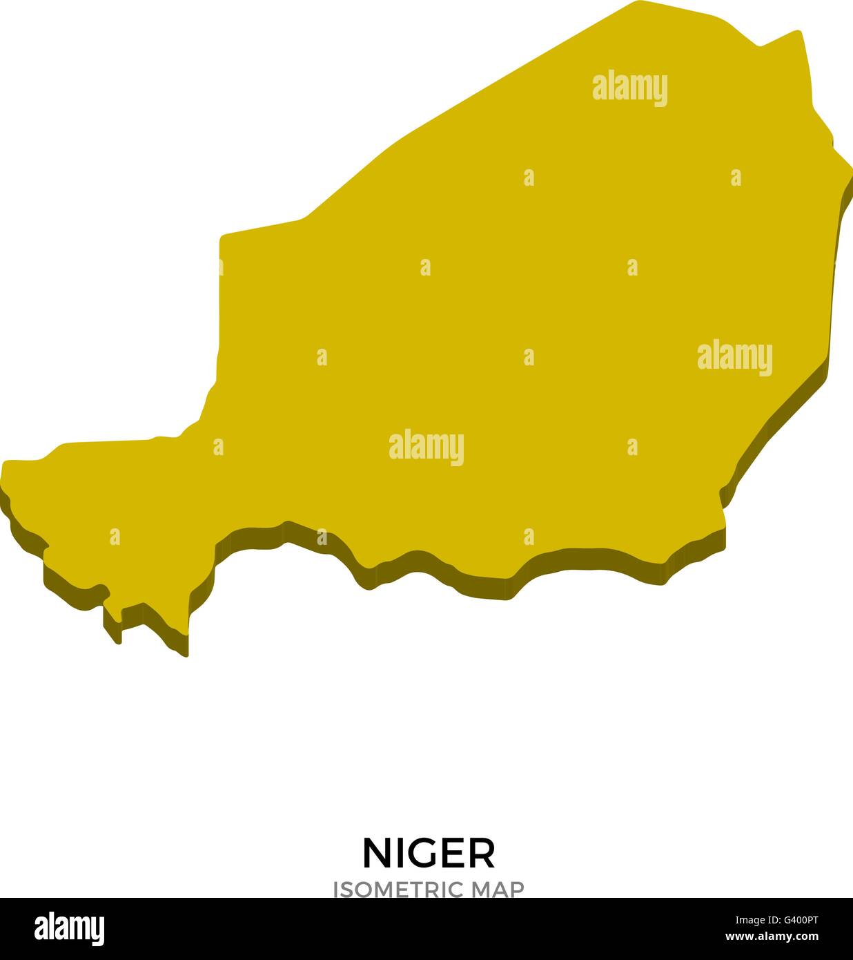 Isometric map of Niger detailed vector illustration Stock Vector Image ...