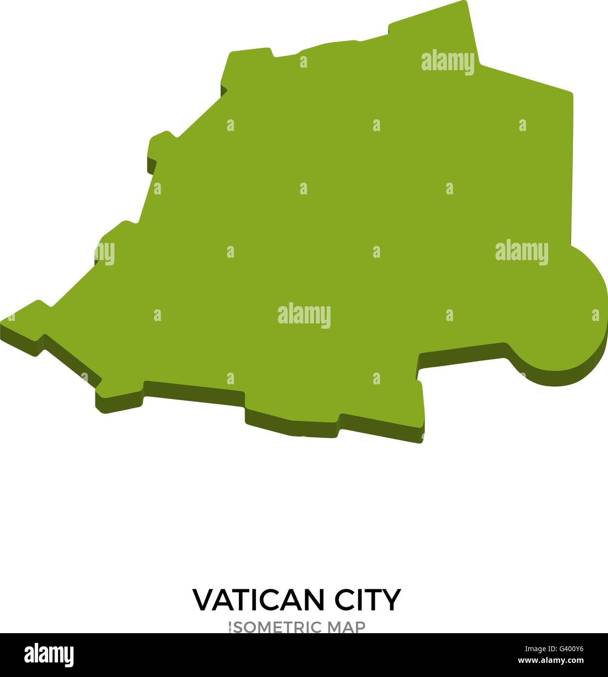 Isometric map of Vatican City detailed vector illustration Stock Vector ...