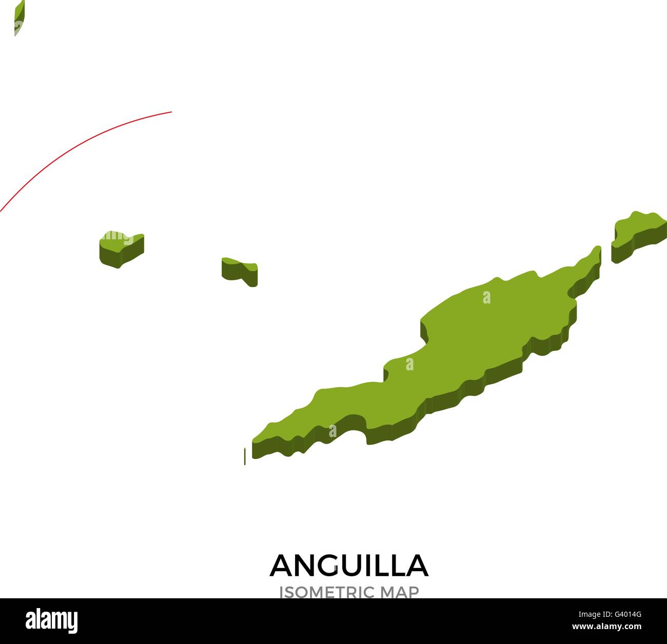 Anguilla political map capital hi-res stock photography and images - Alamy