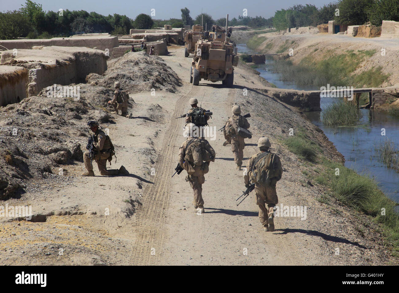 U.S. Marines conduct a security patrol in Afghanistan Stock Photo - Alamy