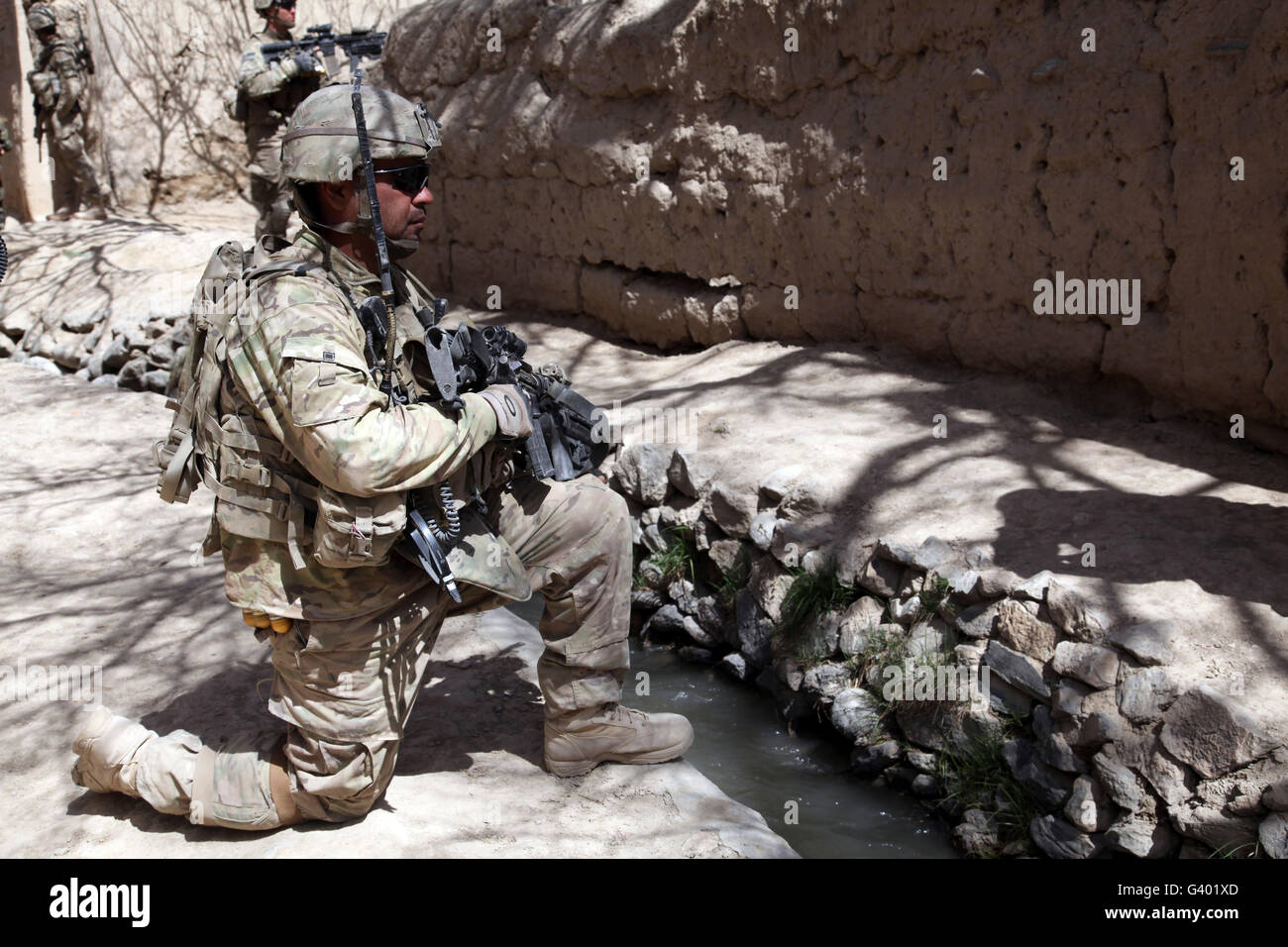 U.S. Army soldier provides security during a patrol in Afghanistan ...