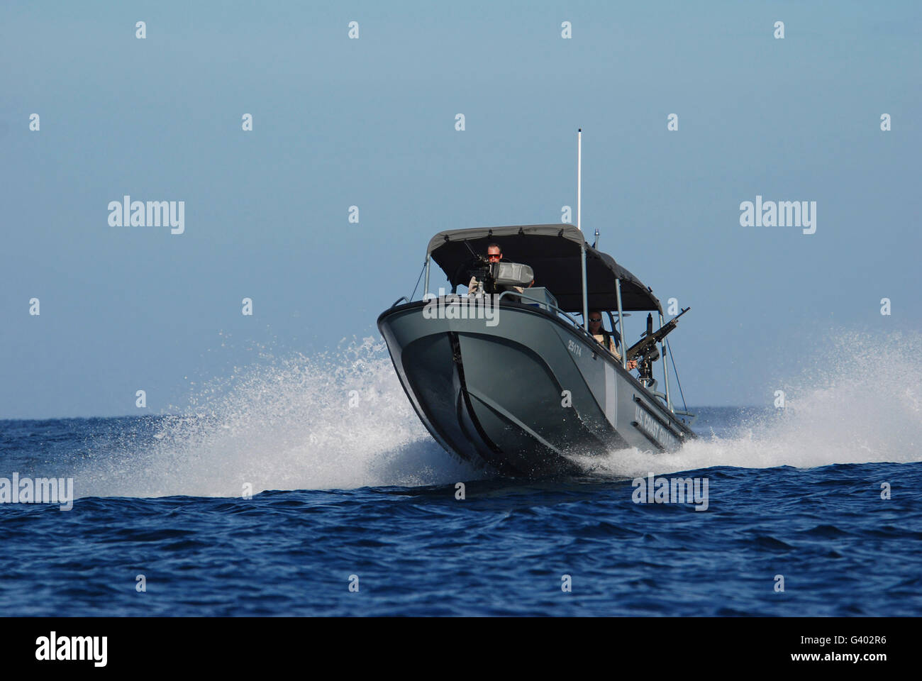 The U.S. Coast Guard Port Security Unit patrols Guantanamo Bay Stock ...