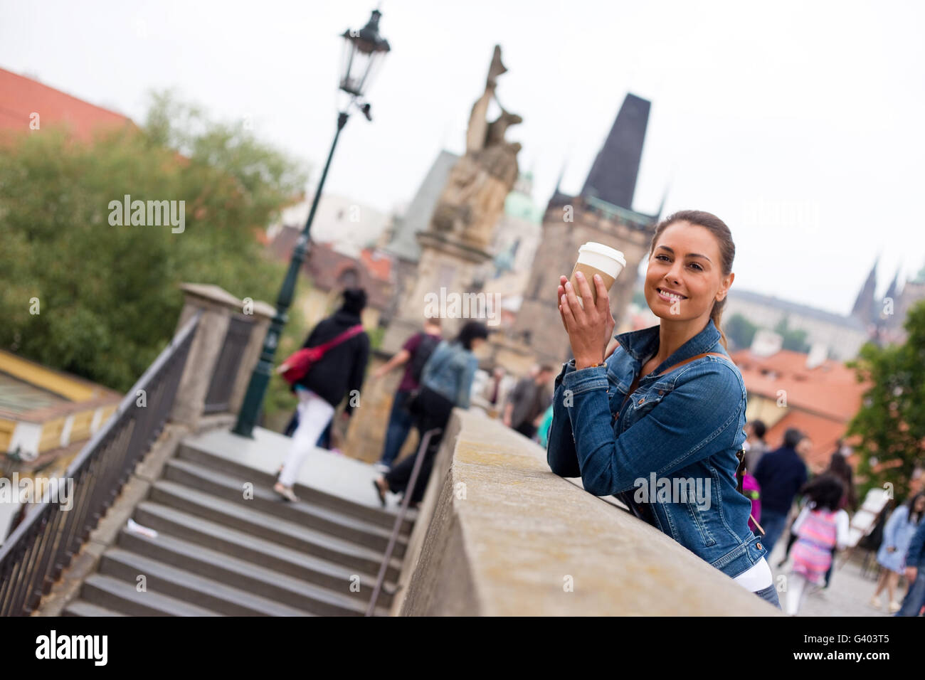 Prague woman drink hi-res stock photography and images - Alamy