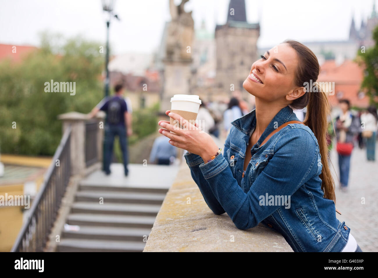 Prague woman drink hi-res stock photography and images - Alamy