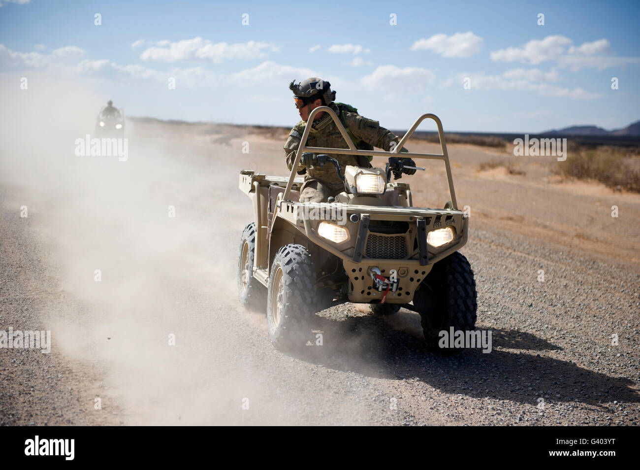 A U.S. Soldier performs off-road maneuvers with a LTATV Stock Photo - Alamy