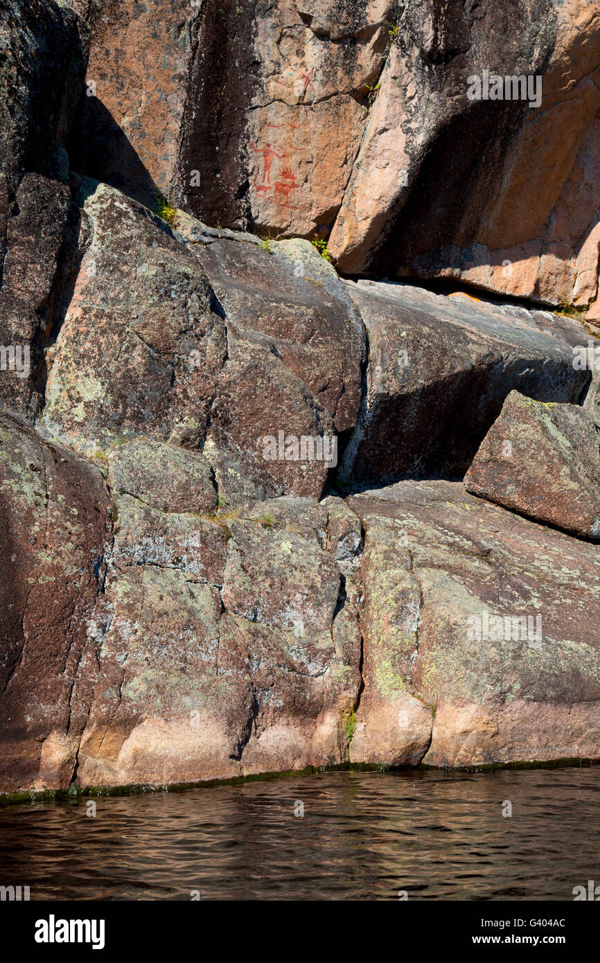Pictographs on North Hegman Lake, Boundary Waters Canoe Area Wilderness ...
