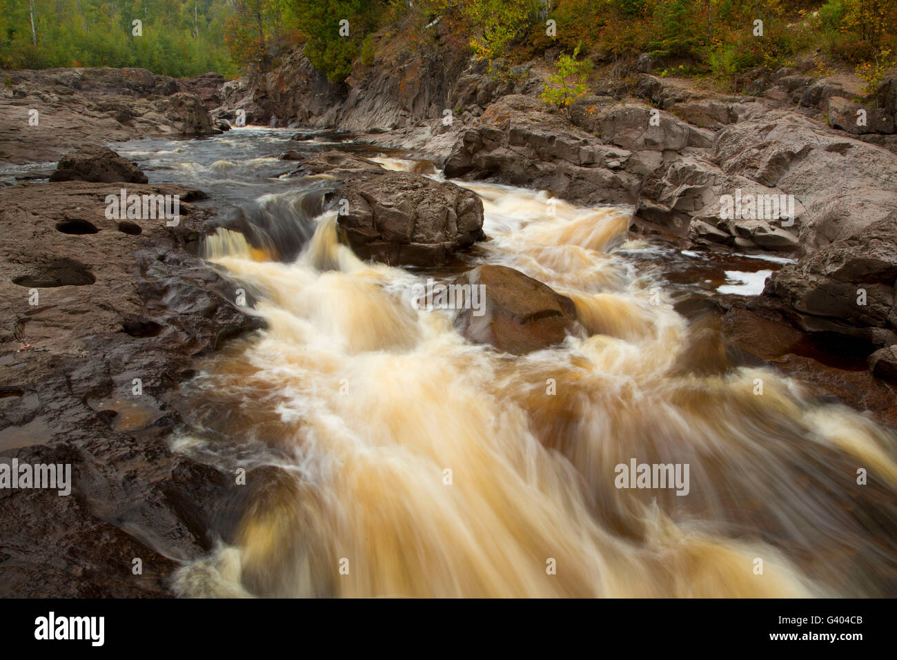 Cascade on Temperance River along Superior Hiking Trail, Temperance ...