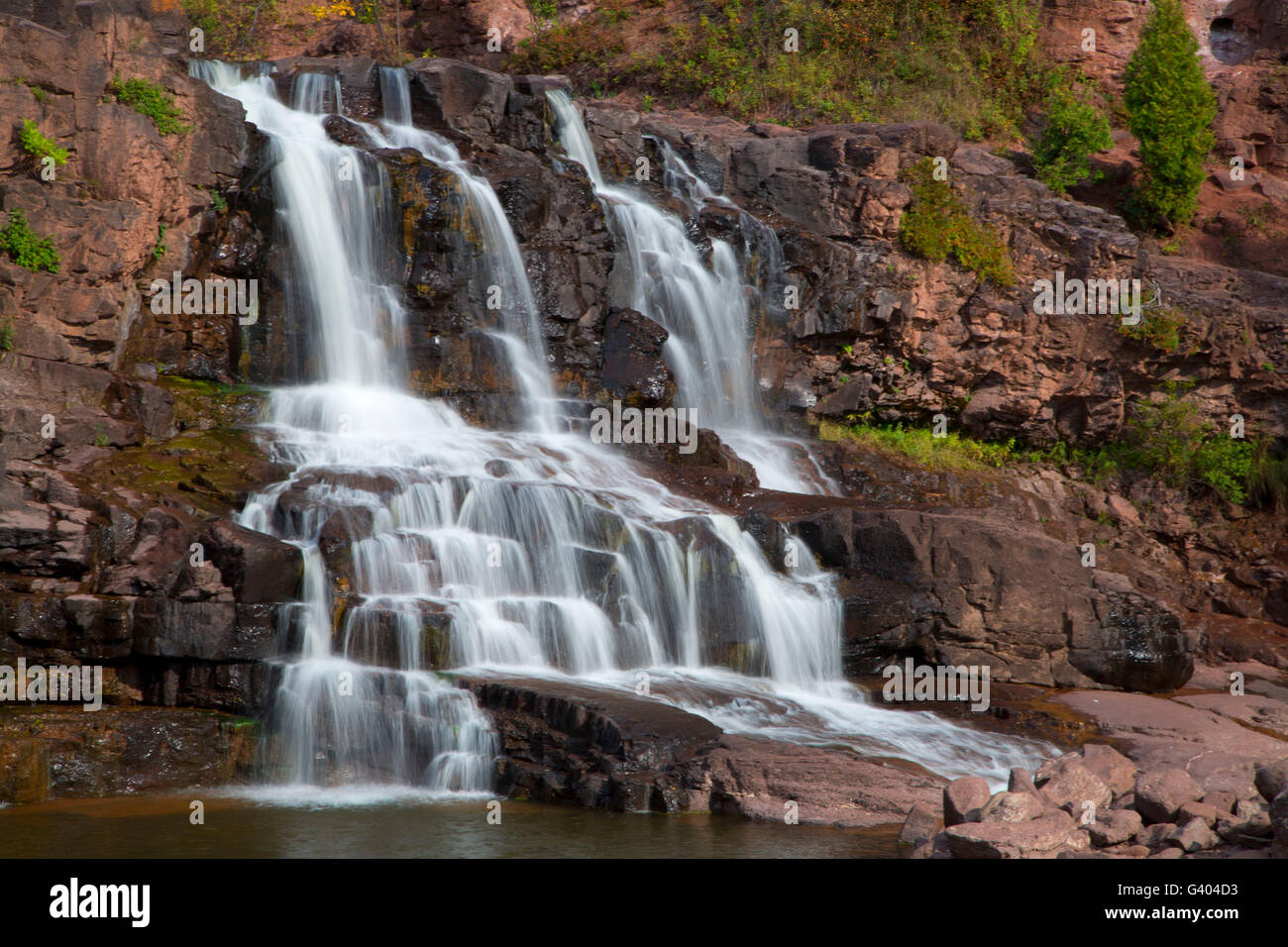 Middle Falls, Gooseberry Falls State Park, Minnesota Stock Photo - Alamy