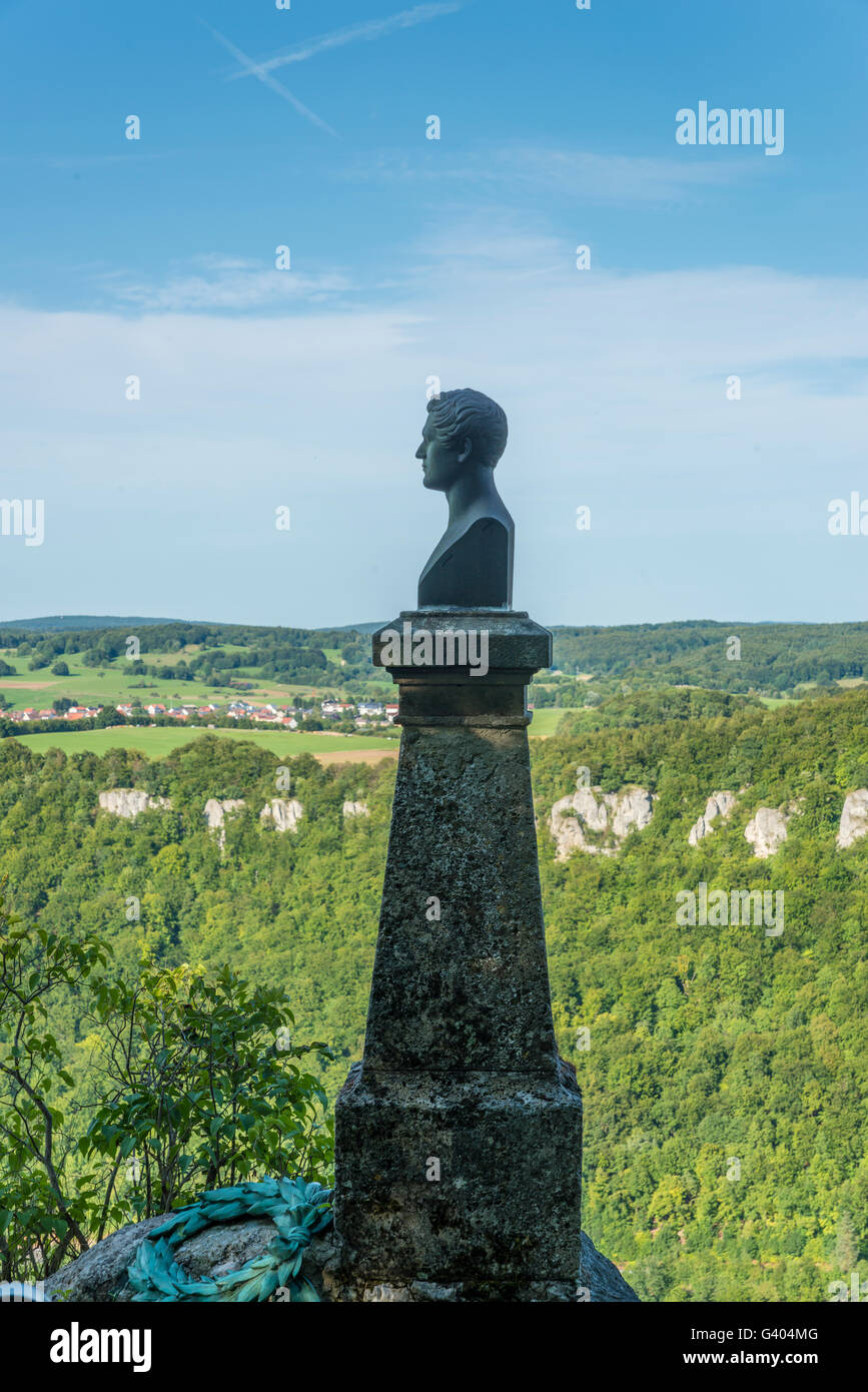 Lichtenstein Castle - bust and Statue in the park Stock Photo - Alamy