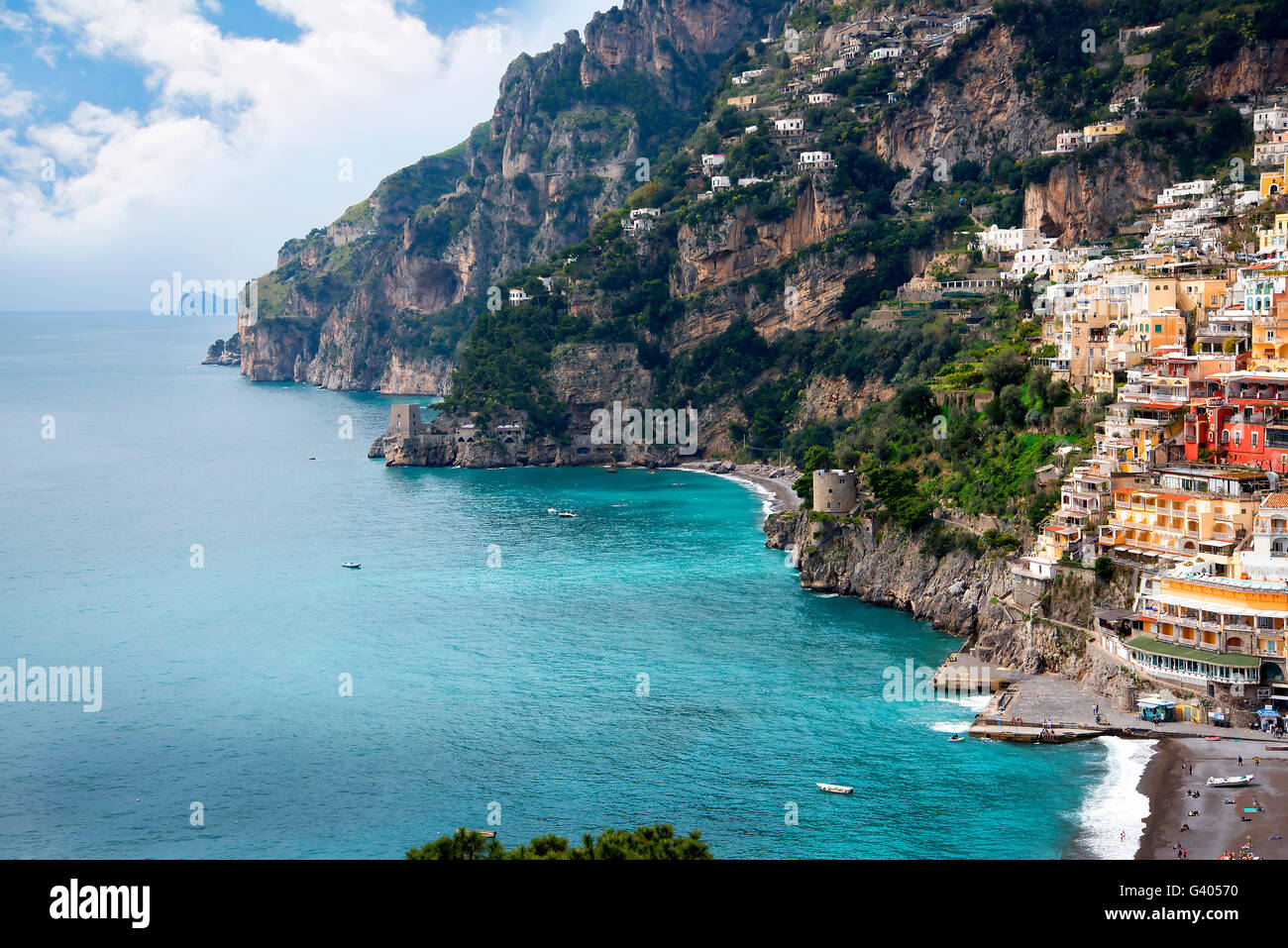 The structure of the town of Positano is very original; its buildings ...