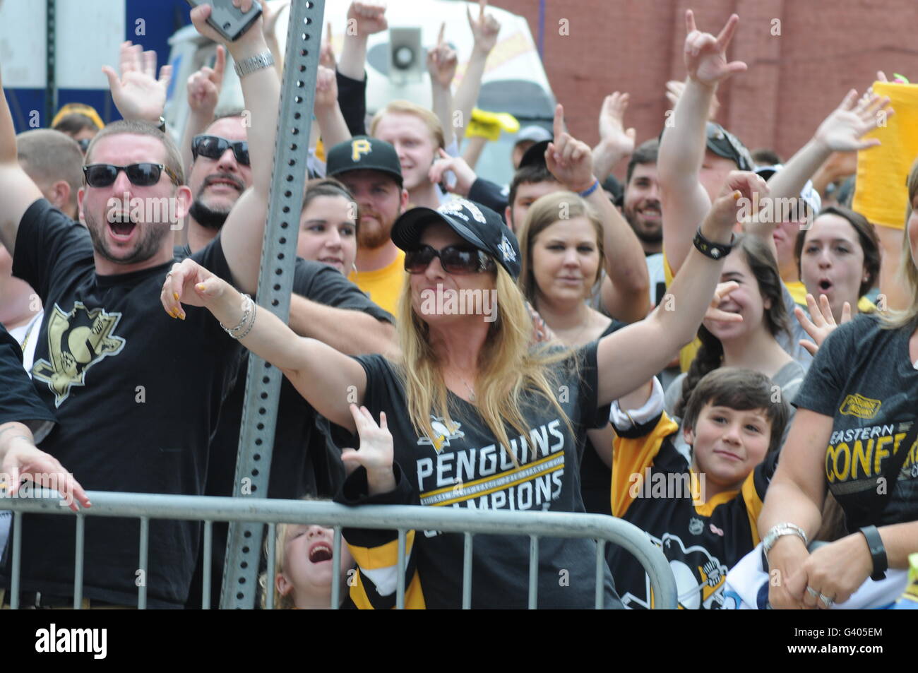 Pittsburgh Penguins Stanley Cup victory parade June 2016 Stock Photo ...