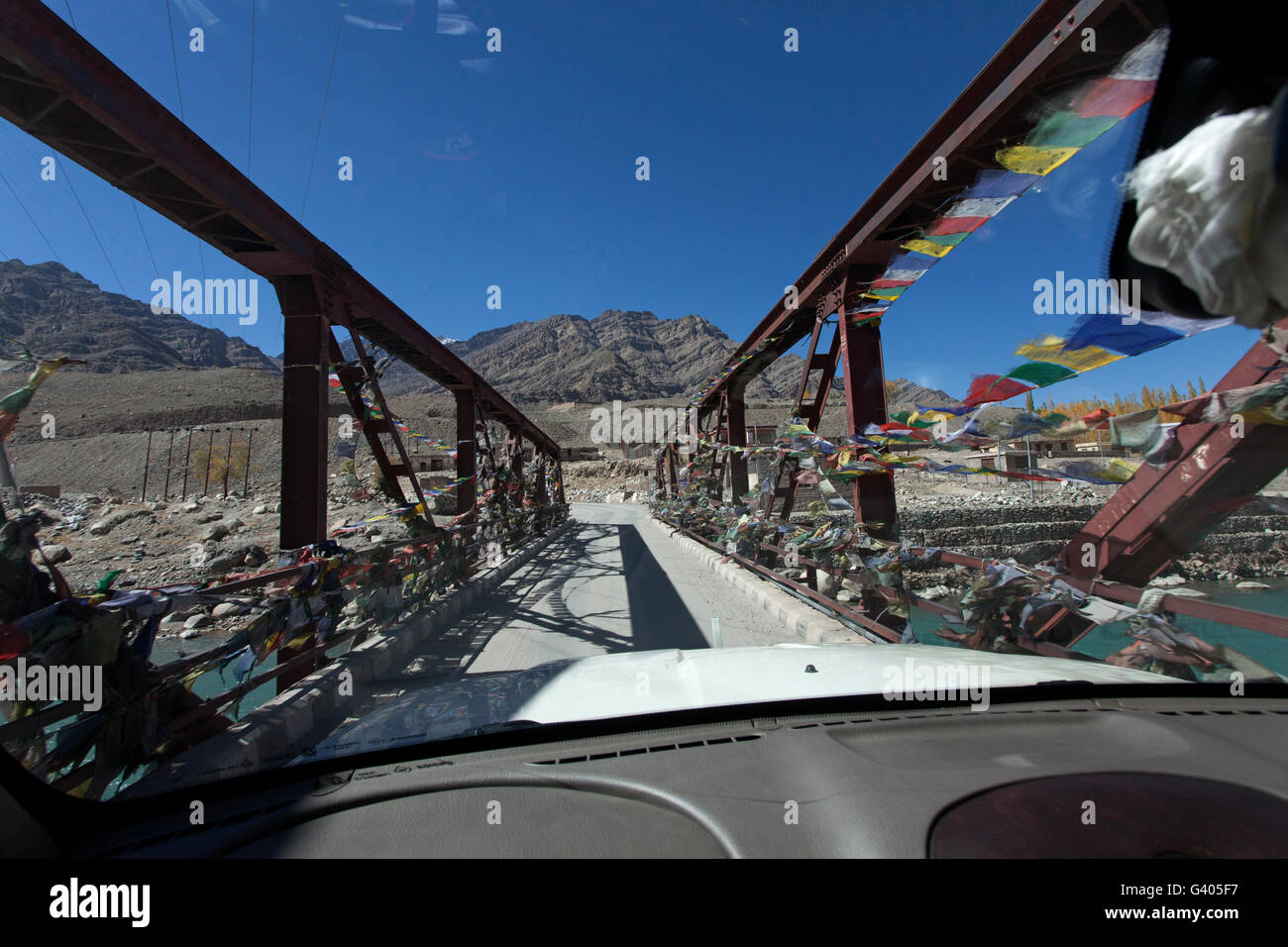 Crossing a steel made bridge in Ladakh,India Stock Photo - Alamy