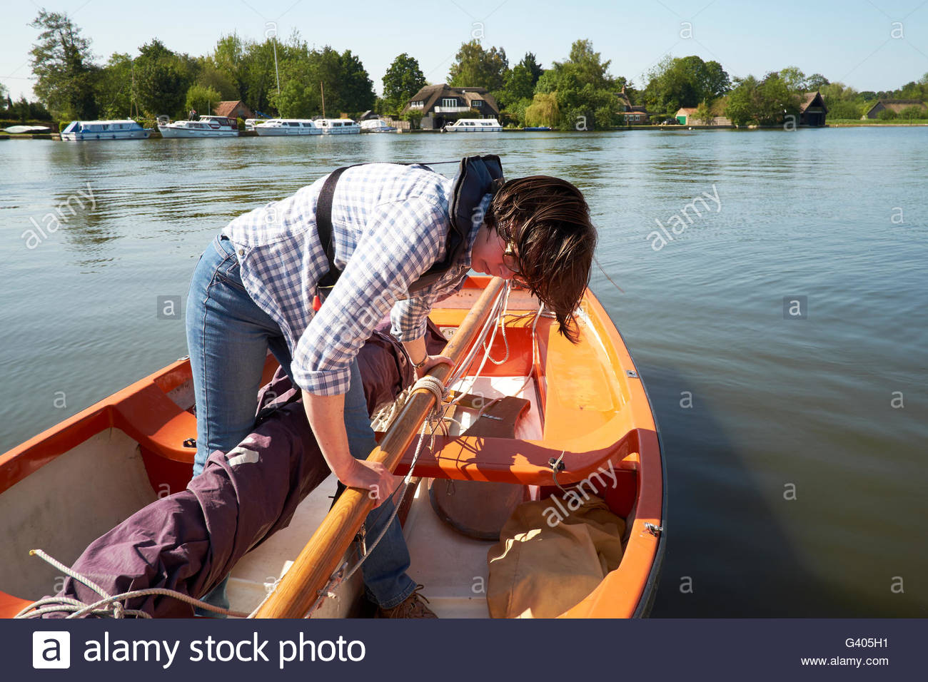 Woman Rigging Boat High Resolution Stock Photography and Images - Alamy