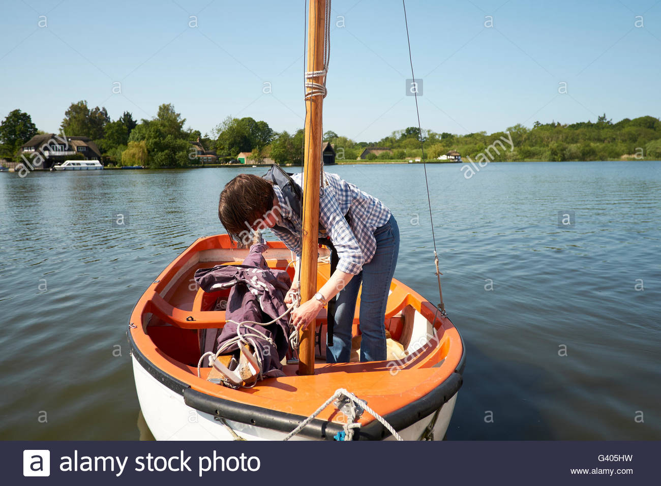 Woman Rigging Boat High Resolution Stock Photography and Images - Alamy