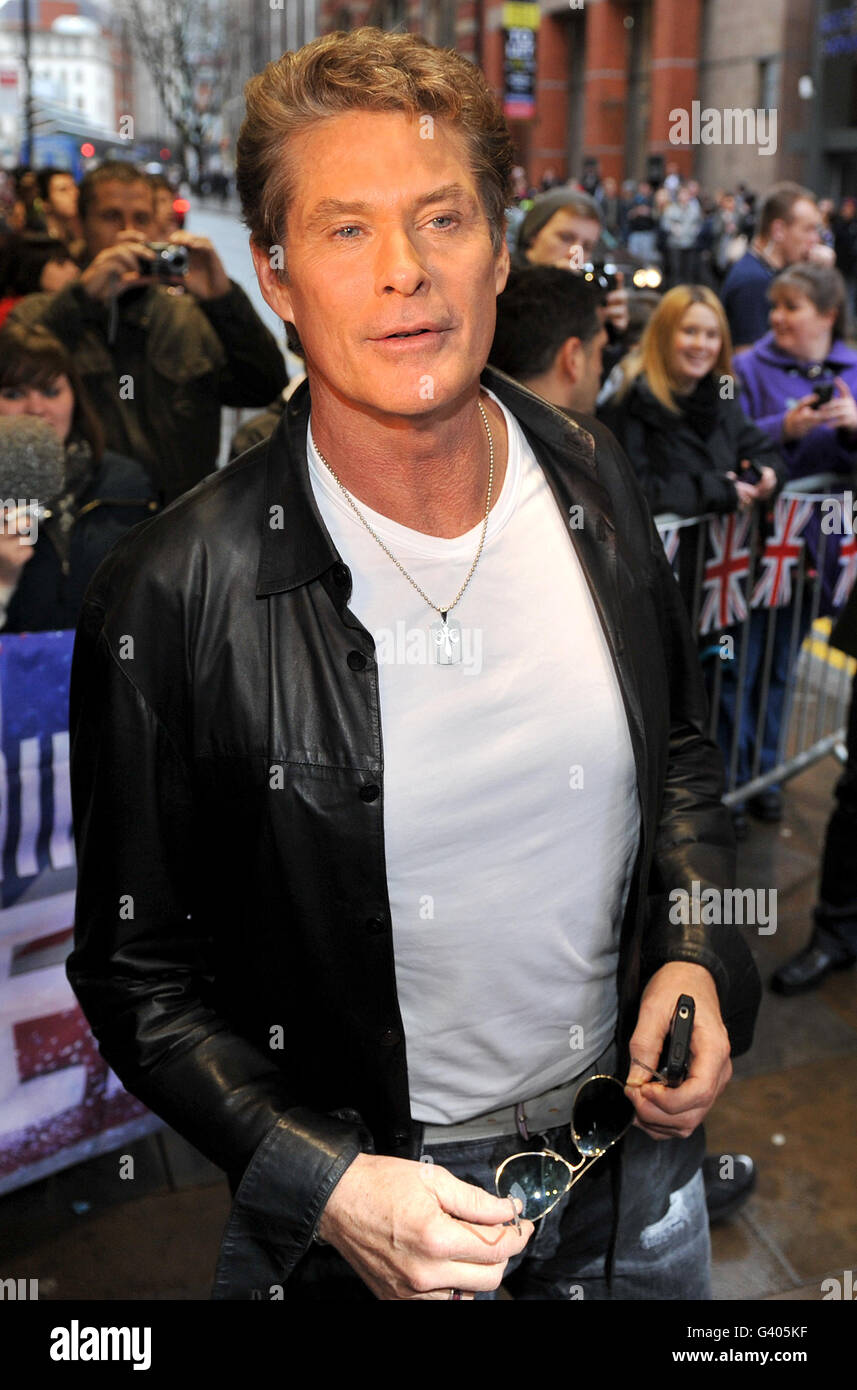 David Hasselhoff arrives at The Opera House for the Manchester ...
