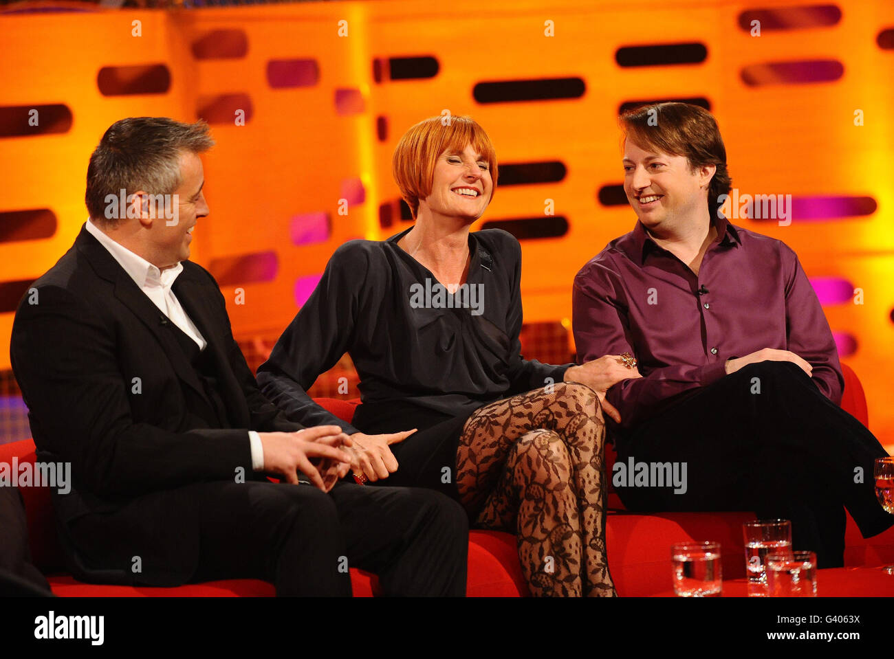 (Left - right) Matt LeBlanc, Mary Portas and David Mitchell on The ...
