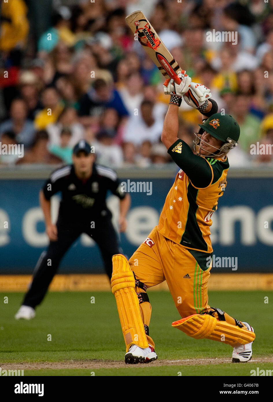 Australias david warner batting hi-res stock photography and images - Alamy
