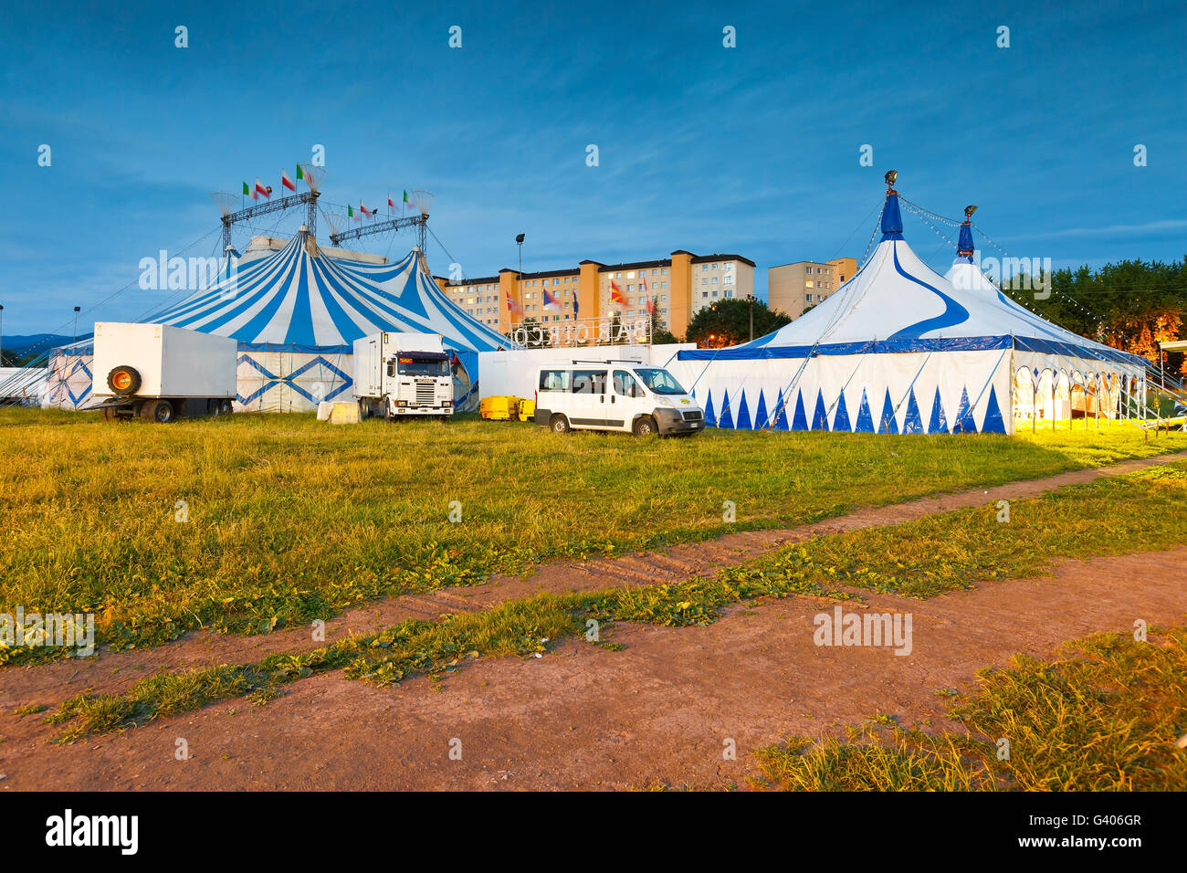 Miranda Orfei circus in town of Martin, Slovakia Stock Photo - Alamy