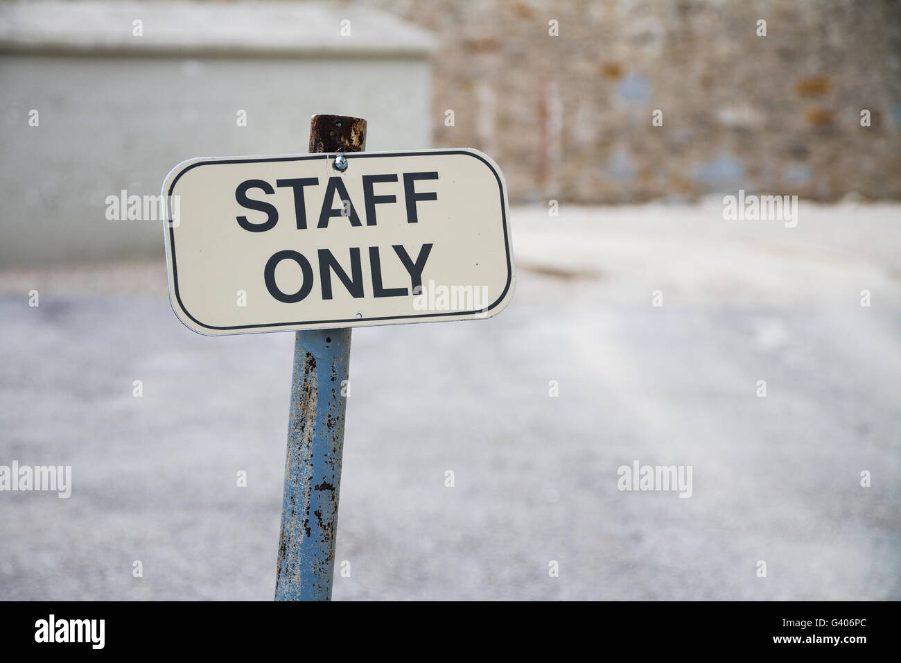 Sign designed to prevent people from entering a restricted area Stock ...