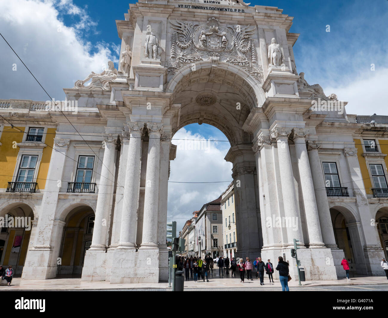 The Rua Augusta Arch Arco Da Rua Augusta Lisbon Portugal Stock The Rua Augusta Arch Arco Da Rua Augusta Lisbon Portugal Stock