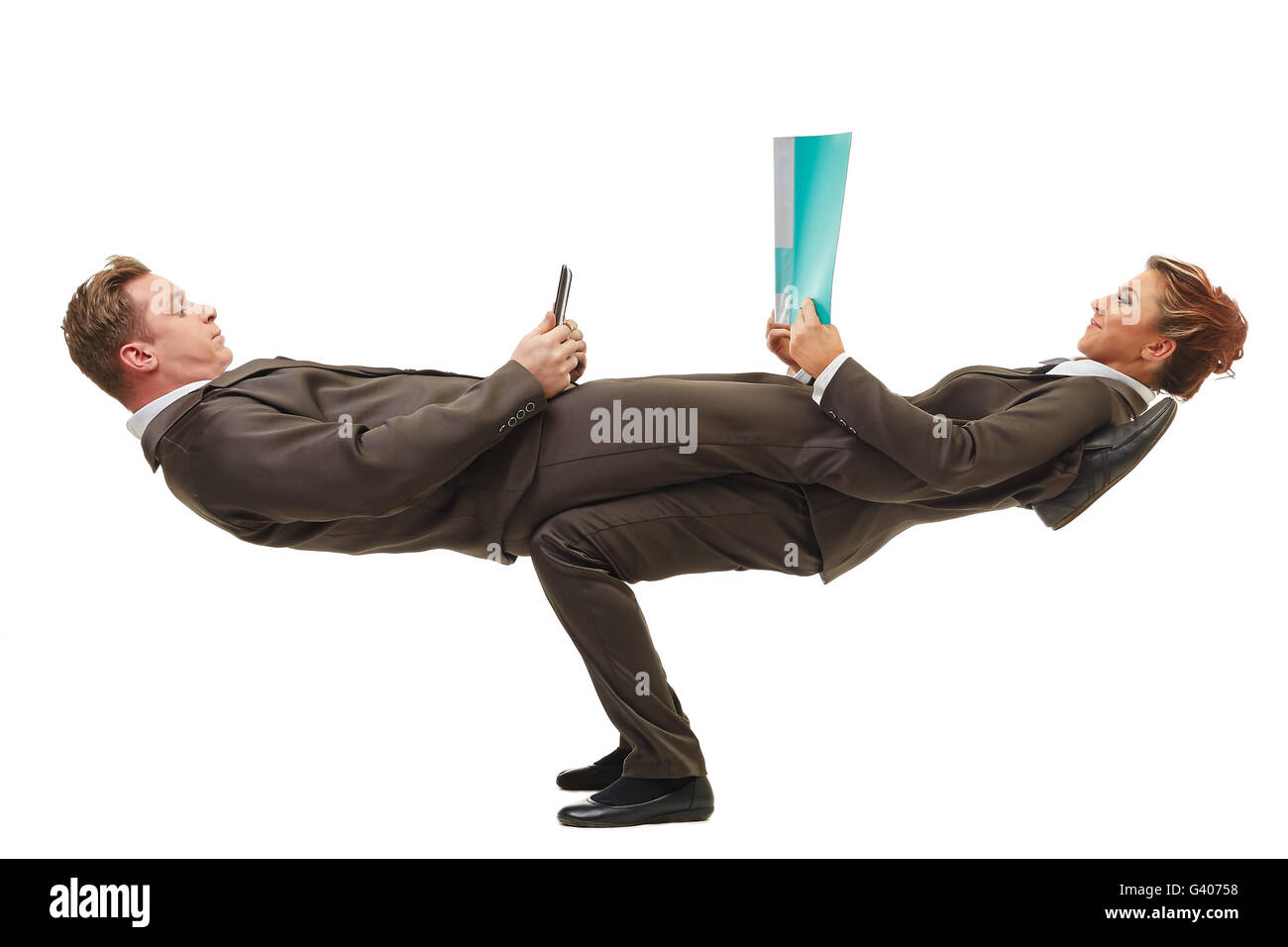 Acrobatic Pose Cut Out Stock Images & Pictures - Alamy