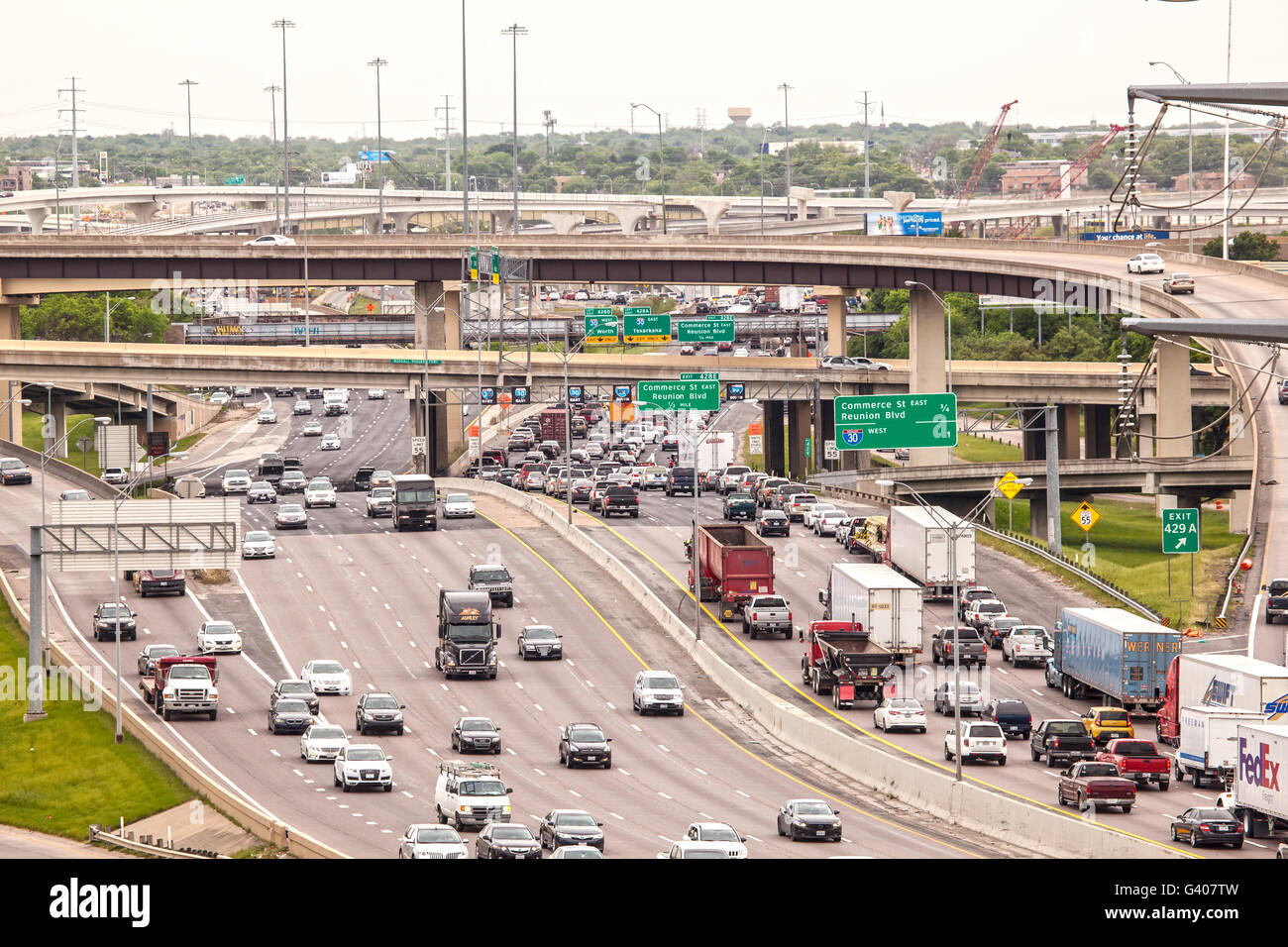 Highway Intersection in Dallas Stock Photo - Alamy