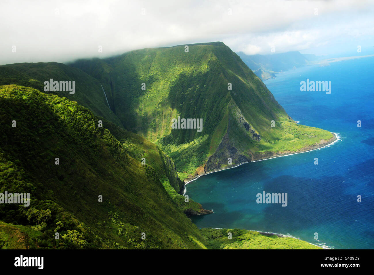 Aerial view of a part of Molokai island coast Stock Photo - Alamy