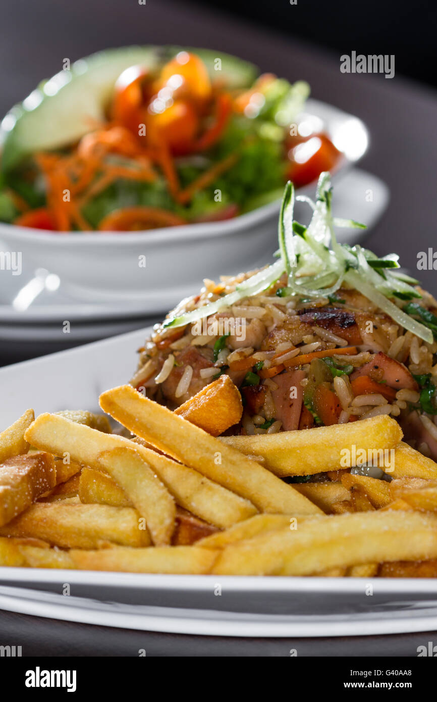 delicious chicken fried rice prepared and presented restaurant style ...