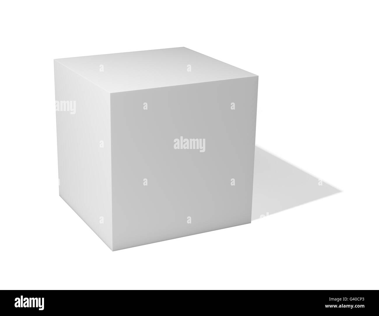 Blank box isolated on white background Stock Photo - Alamy