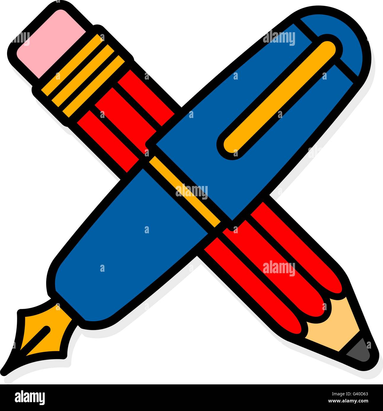 Cross fountain pen Stock Vector Images - Alamy