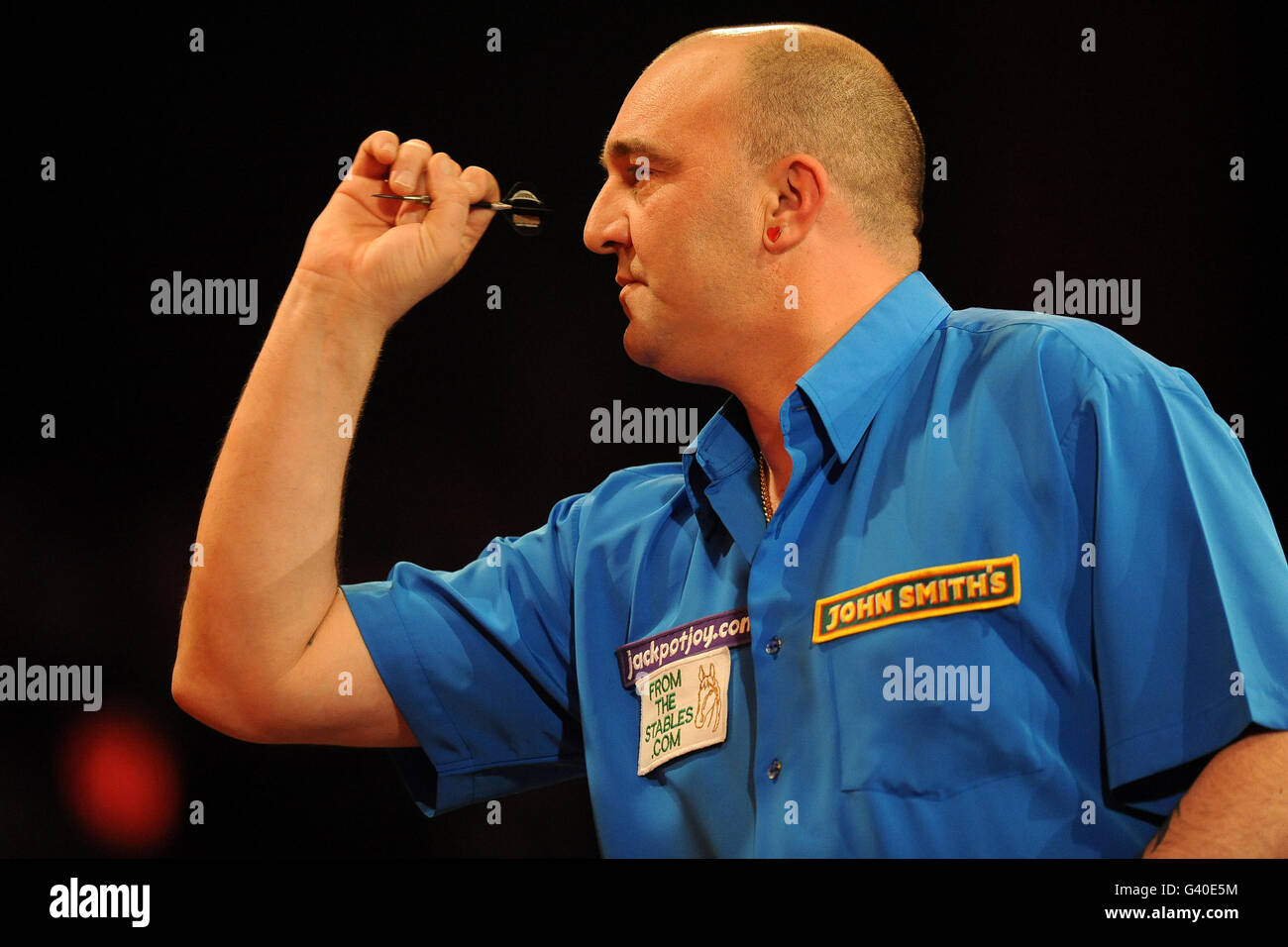 England's Gary Robson in action in the Men's Quarter final during the ...
