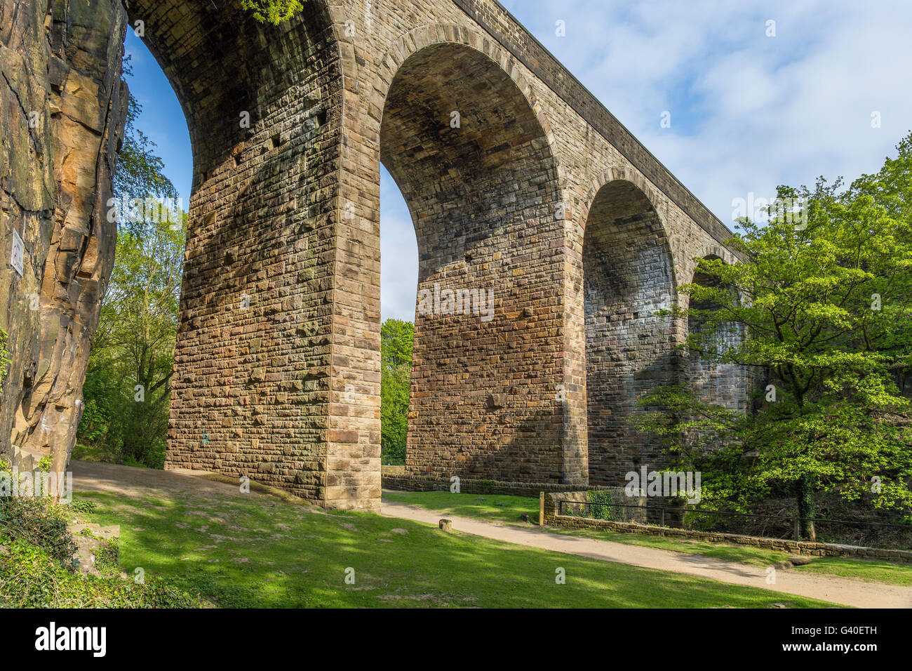 Viaduct over the River Goyt at New Mills Stock Photo - Alamy