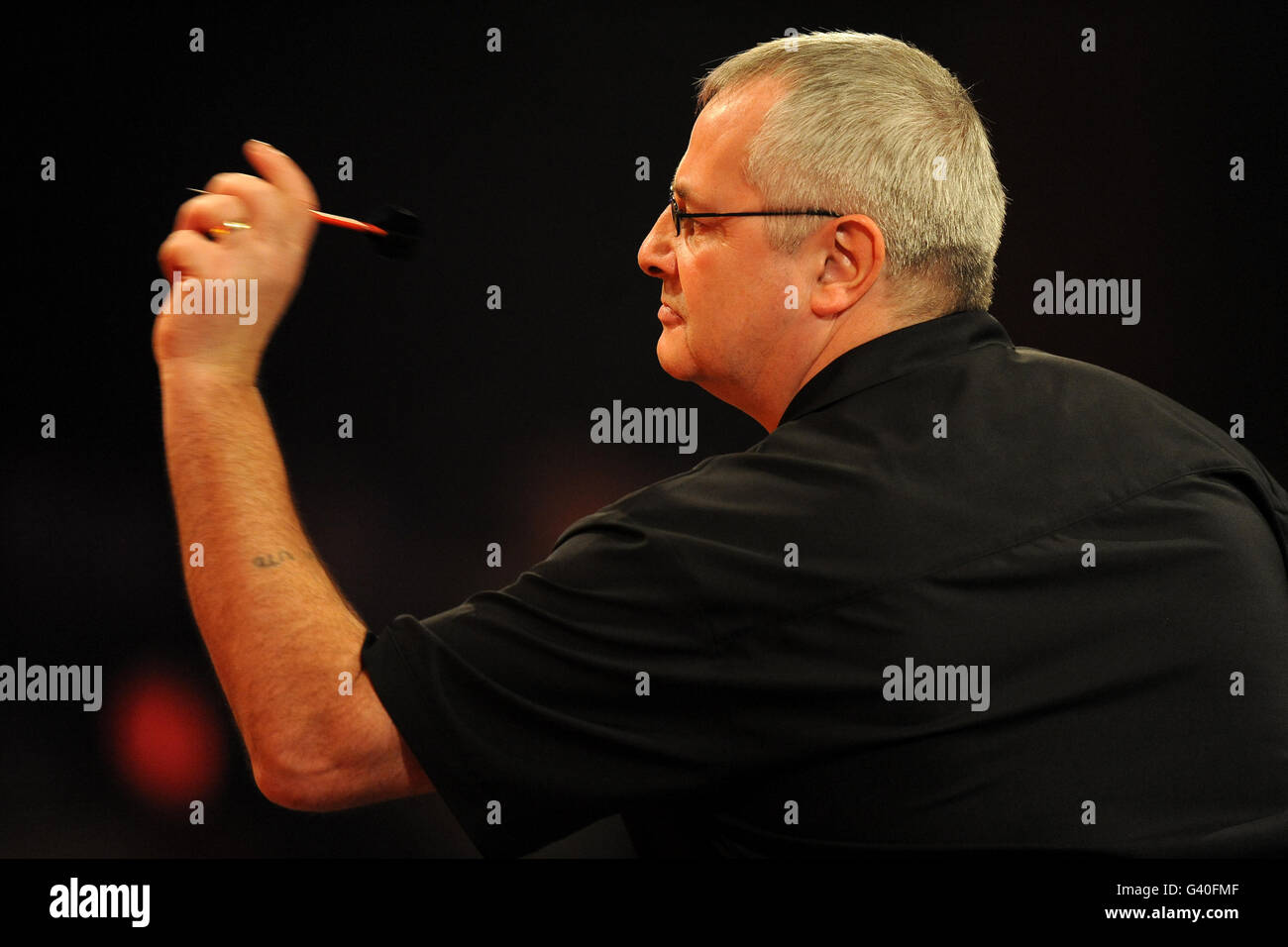 Wales' Martin Phillips in action in the Men's Quarter final during the ...