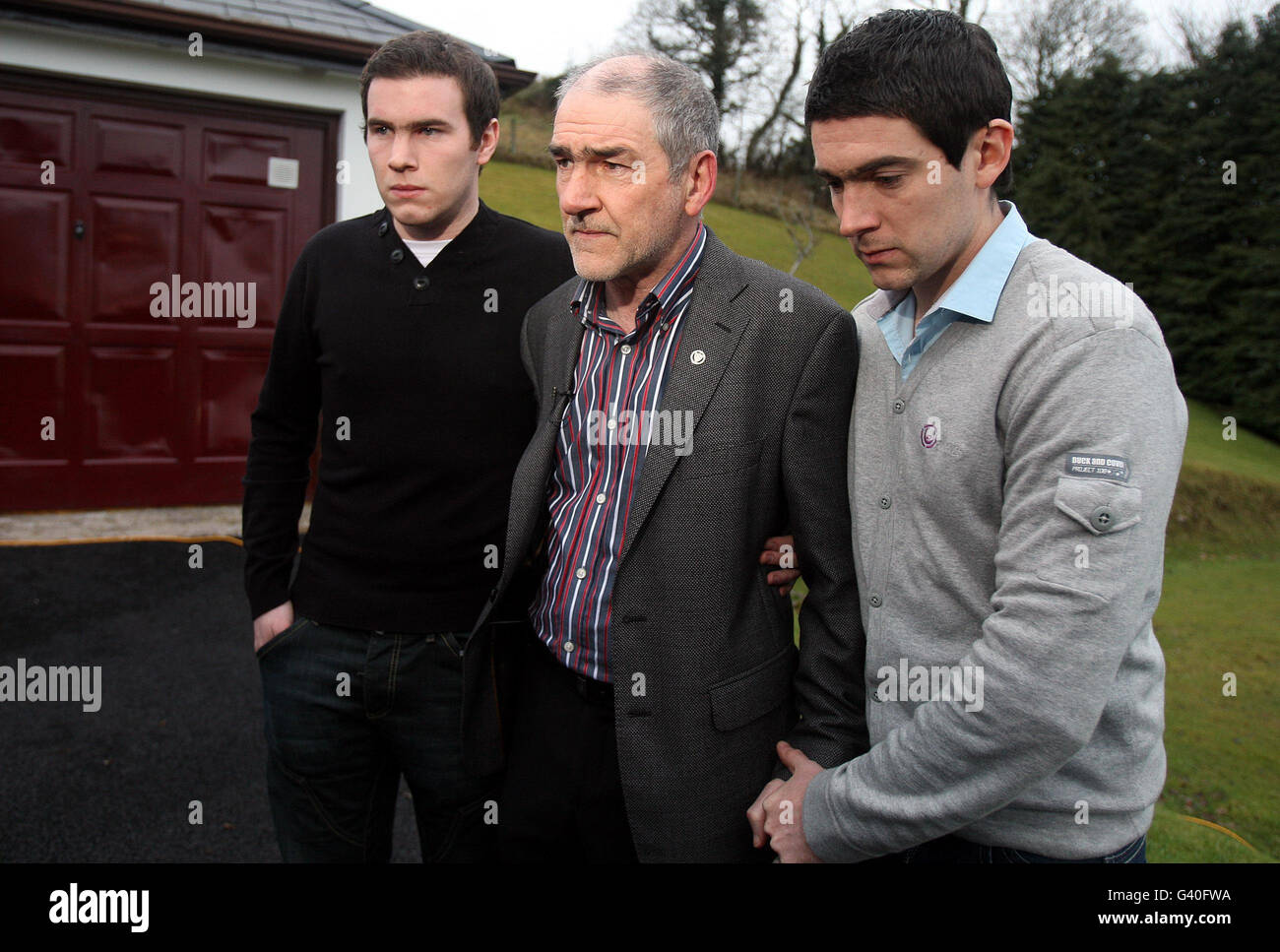 Mickey Harte (centre ) with two of his sons, Matthew (left) and Michael ...