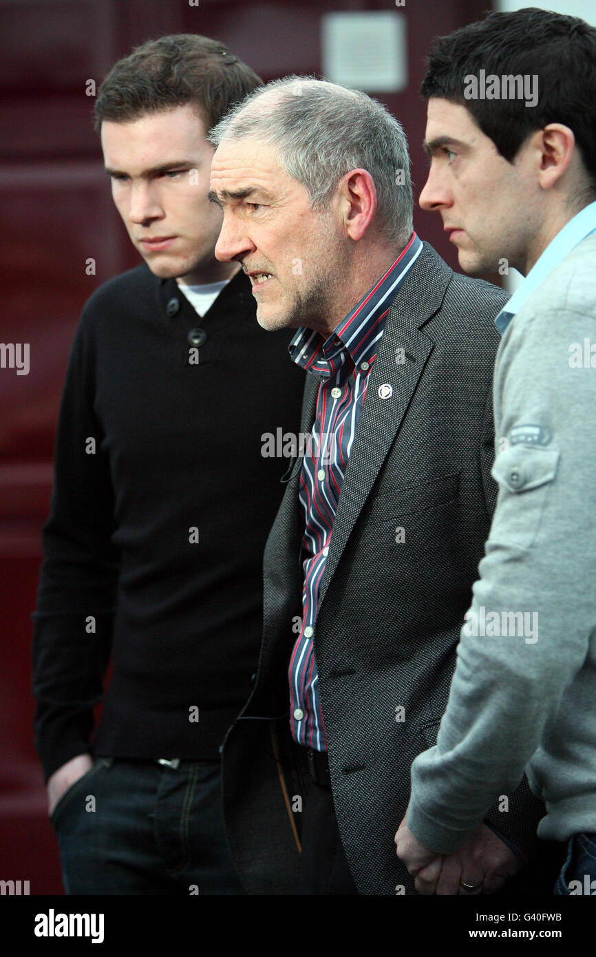 Mickey Harte (centre ) with two of his sons, Matthew (left) and Michael ...