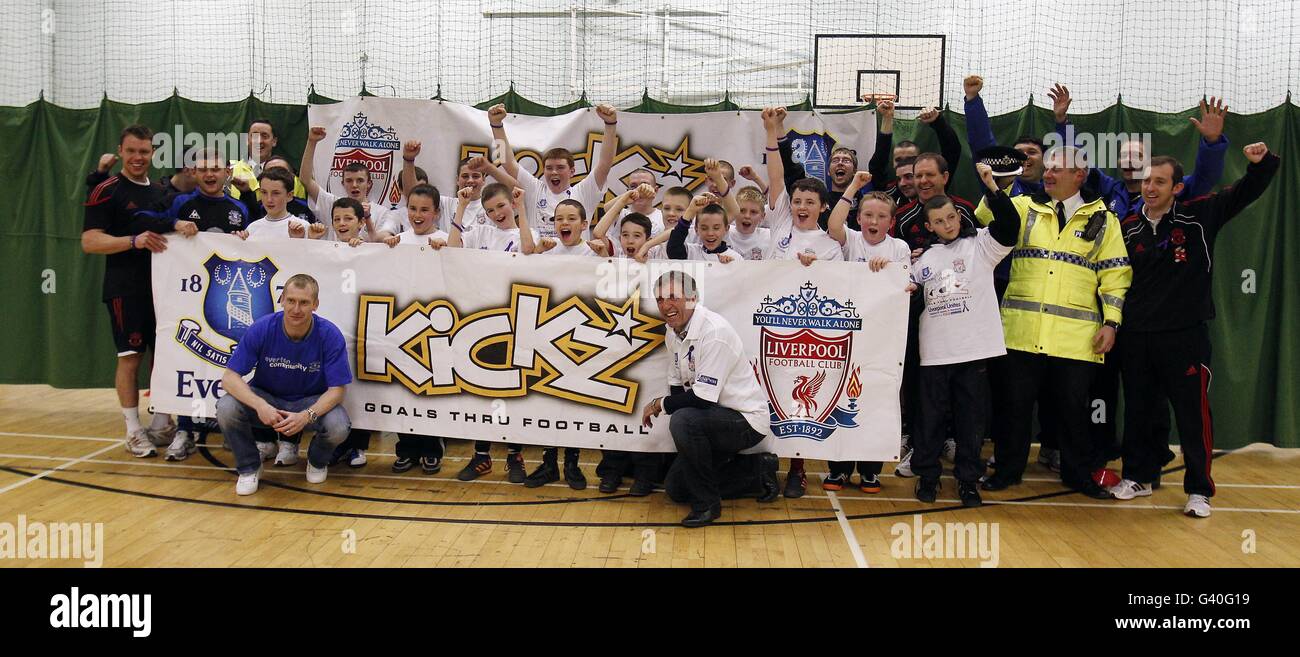 Soccer kickz goals thru football scargreen sports centre hi-res stock ...