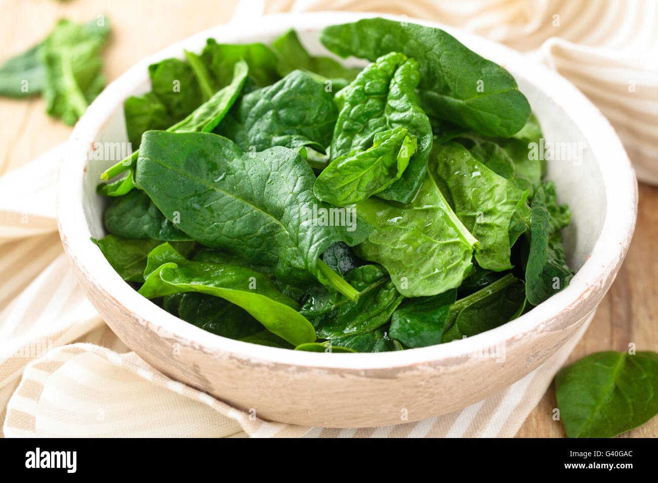 Closeup of spinach leaf hi-res stock photography and images - Alamy