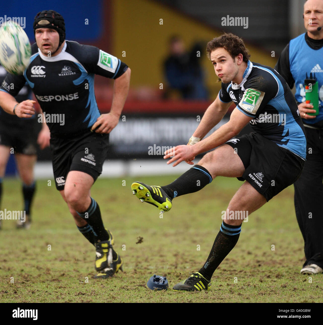 Glasgows ruaridh jackson heineken cup match firhill arena hi-res stock ...