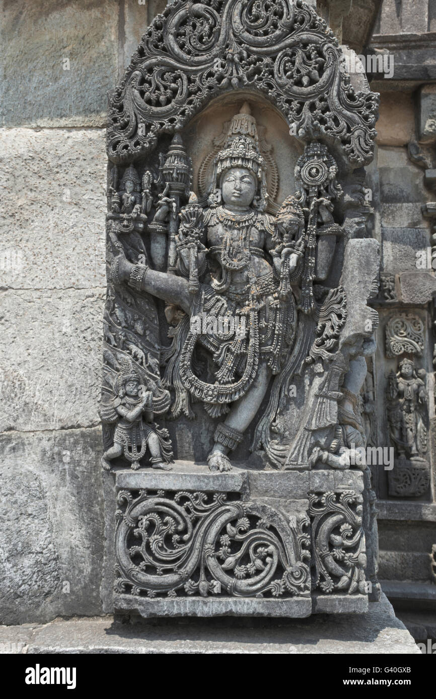 Wall panel reliefs of Vishnu as Trivikrama. Ranganayaki (Andal) temple ...