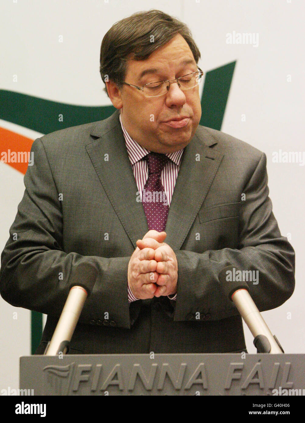 Brian Cowen leadership talks Stock Photo - Alamy