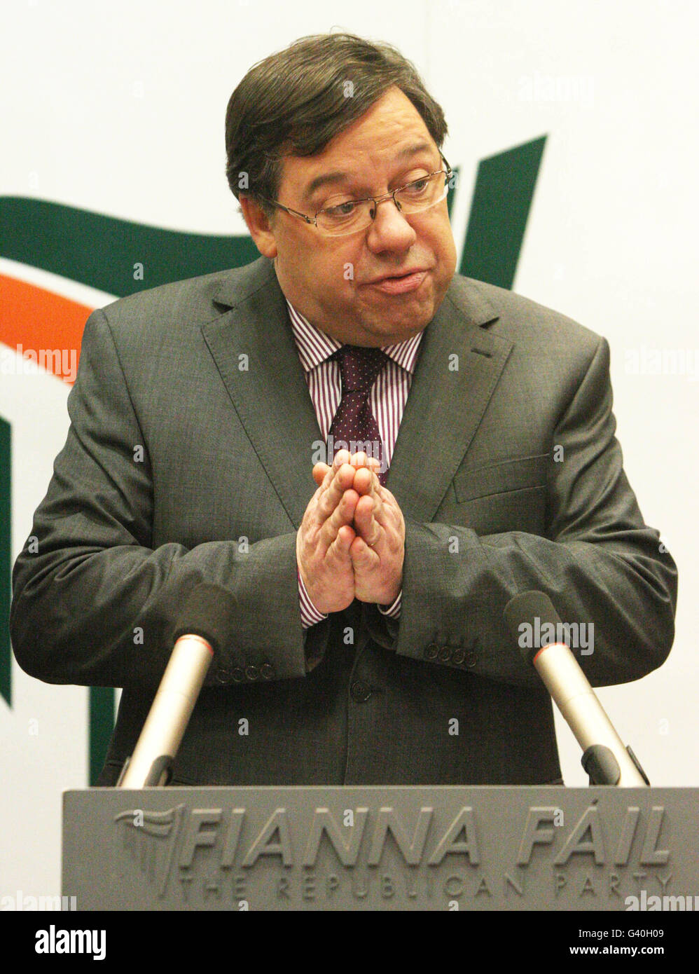 Brian Cowen leadership talks Stock Photo - Alamy