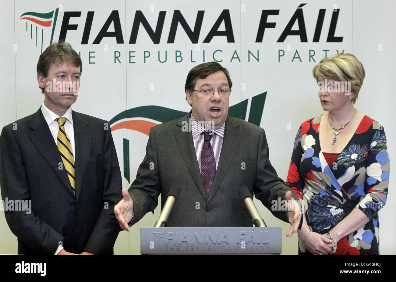 Brian Cowen leadership talks Stock Photo - Alamy