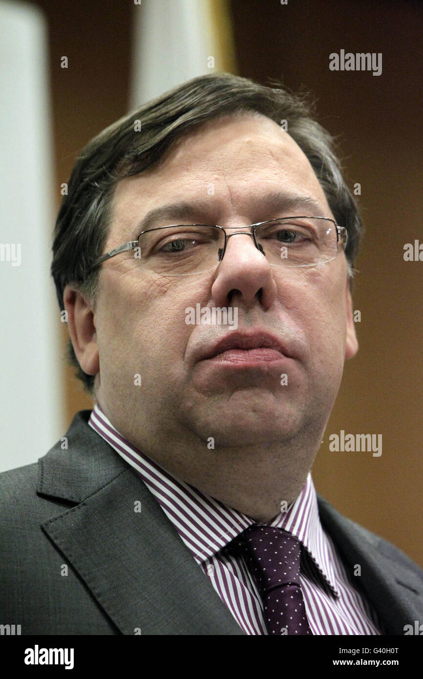 Brian Cowen leadership talks Stock Photo - Alamy