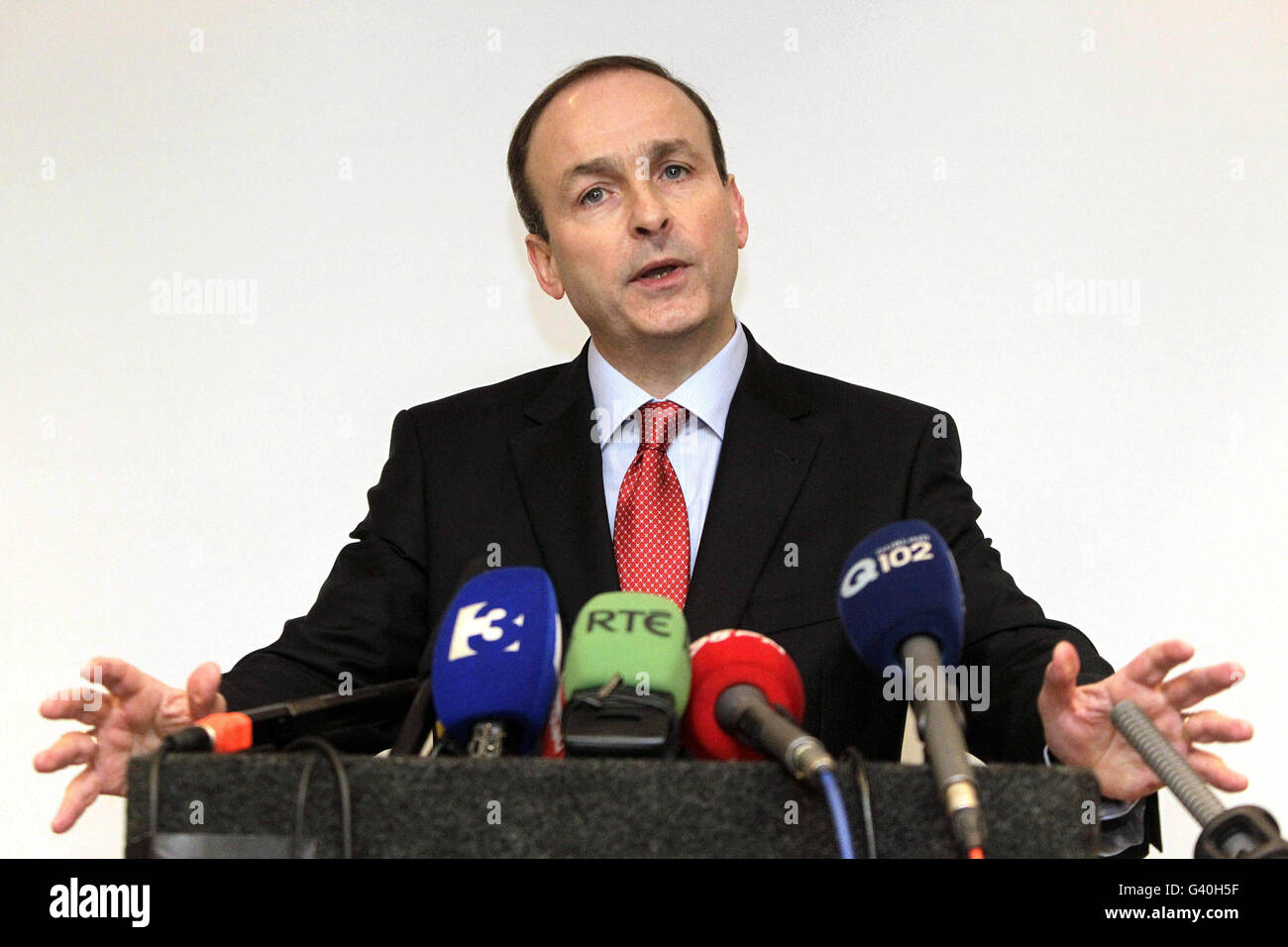 Brian Cowen leadership talks Stock Photo - Alamy