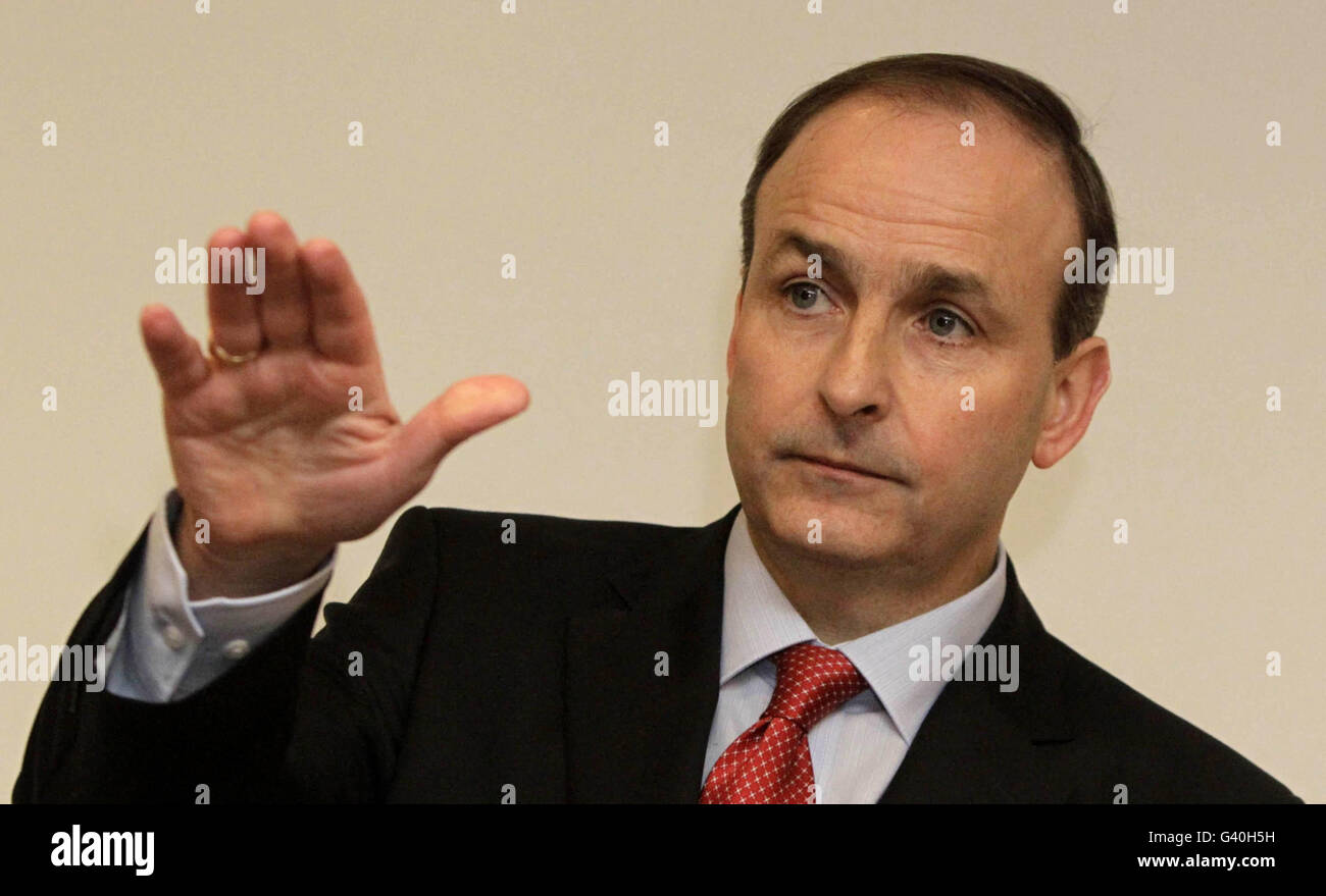 Brian Cowen leadership talks Stock Photo - Alamy