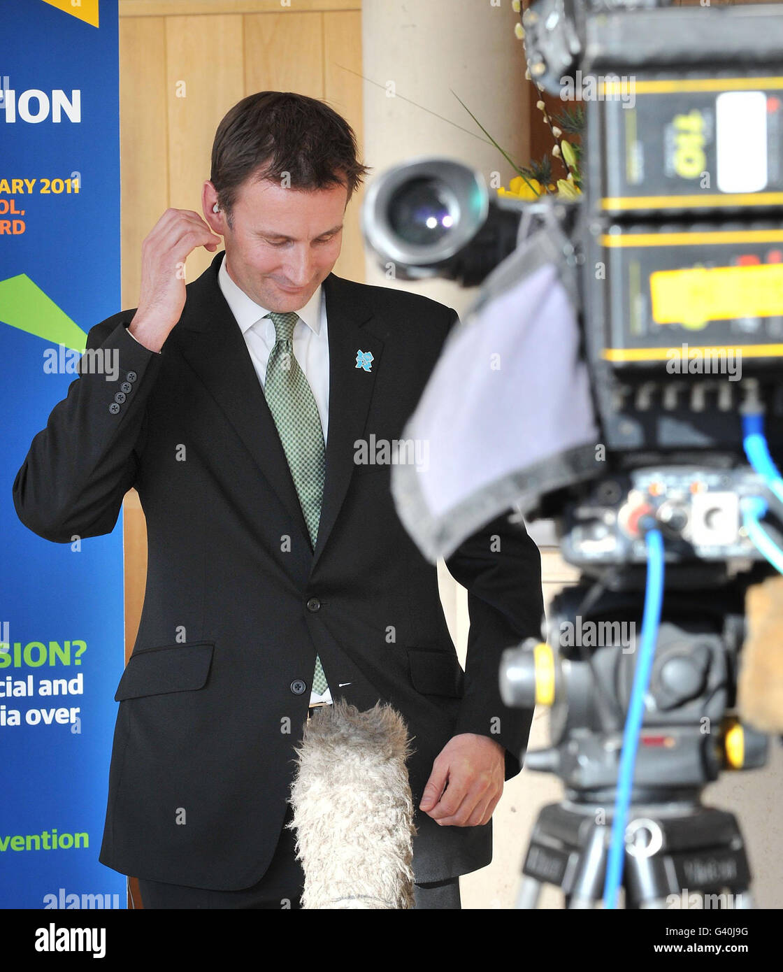 Culture, Media and and Sport Secretary Jeremy Hunt is interviewed after ...